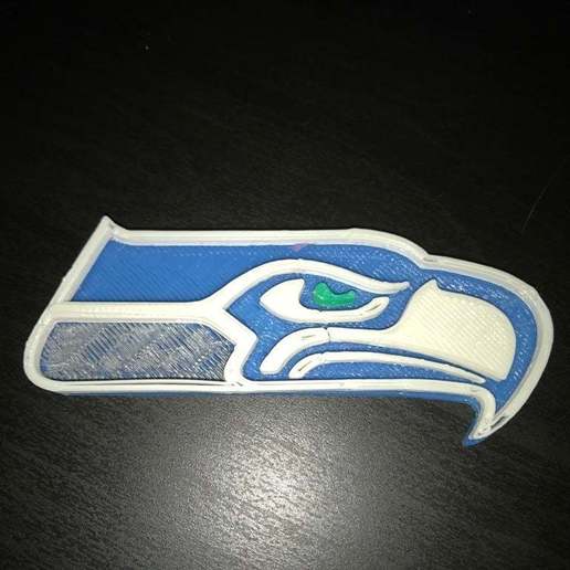 Download free STL file Seattle Seahawks Logo (With Different Colors and ...